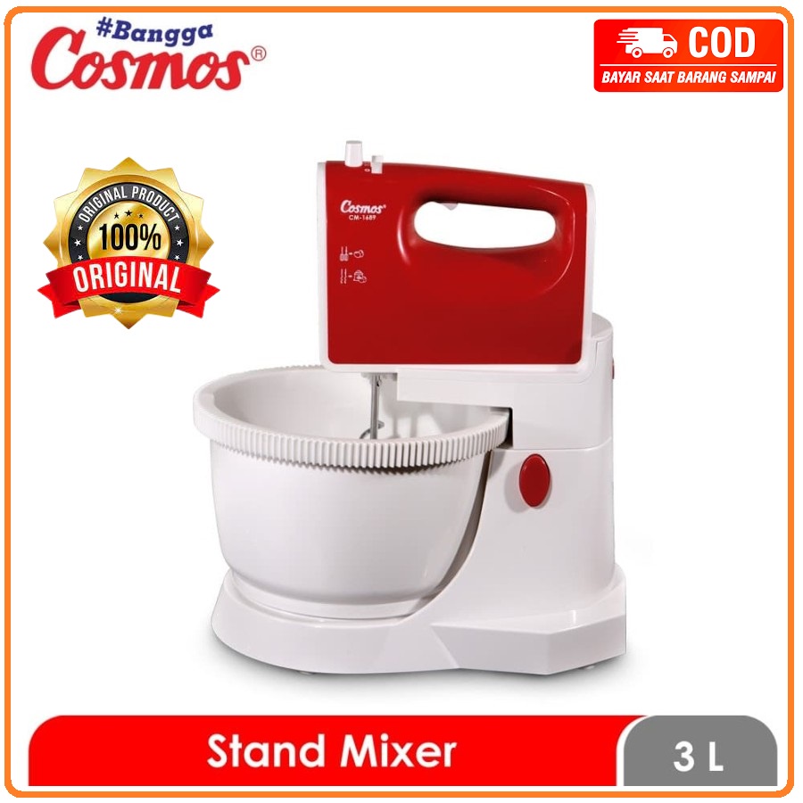 Jual Mixer Cosmos Stand Mixer CM-1689 Stand Mixer 2 in 1 Kapasitas 3 ...