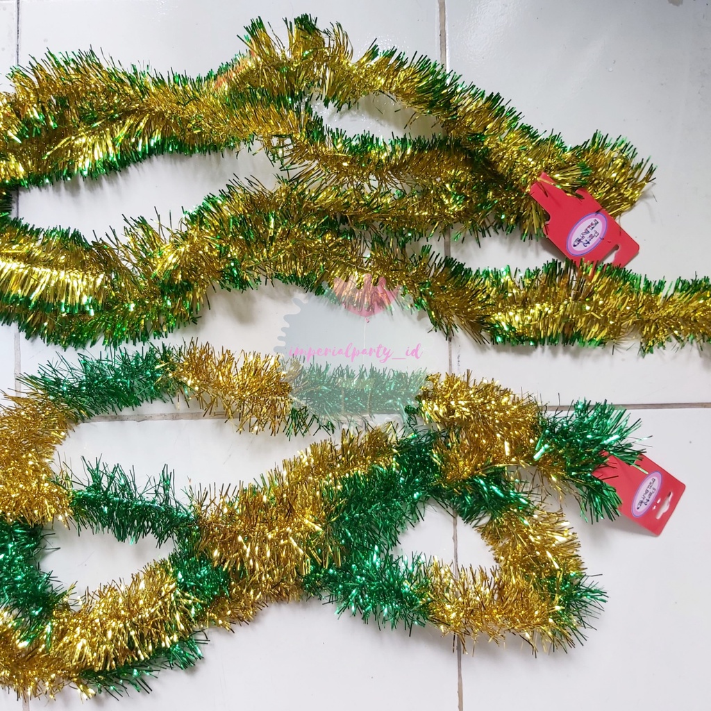 Jual Slinger Rumbai Tinsel Hijau Gold Ramadhan Idul Fitri Lebaran ...