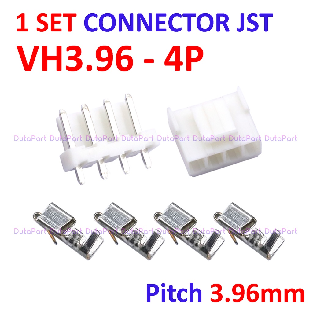 Jual 1 SET Connector JST VH3.96 - 4P - Male Female Pin Kaki Lurus 3.96mm | Shopee Indonesia