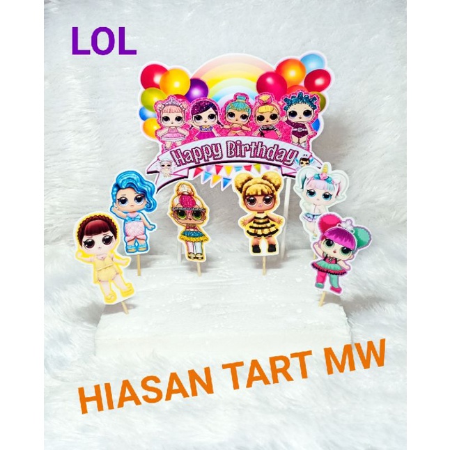 Jual Topper Cake Ulang Tahun Karakter Perempuan / Hiasan Kue Tart ...
