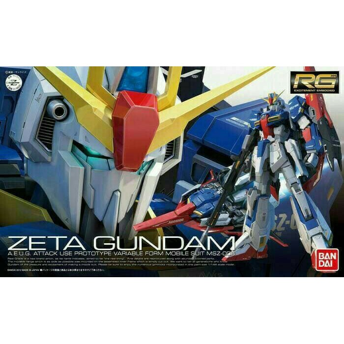 Jual RG 1/144 Z GUNDAM Gunpla Modelkit Rakitan Mainan Bandai | Shopee ...