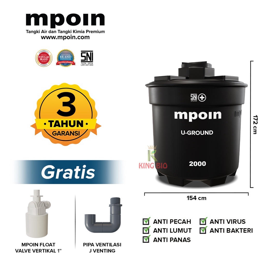 Jual Tangki Air MPOIN PLUS U-Ground | Tangki Tanam | Tangki Pendam ...