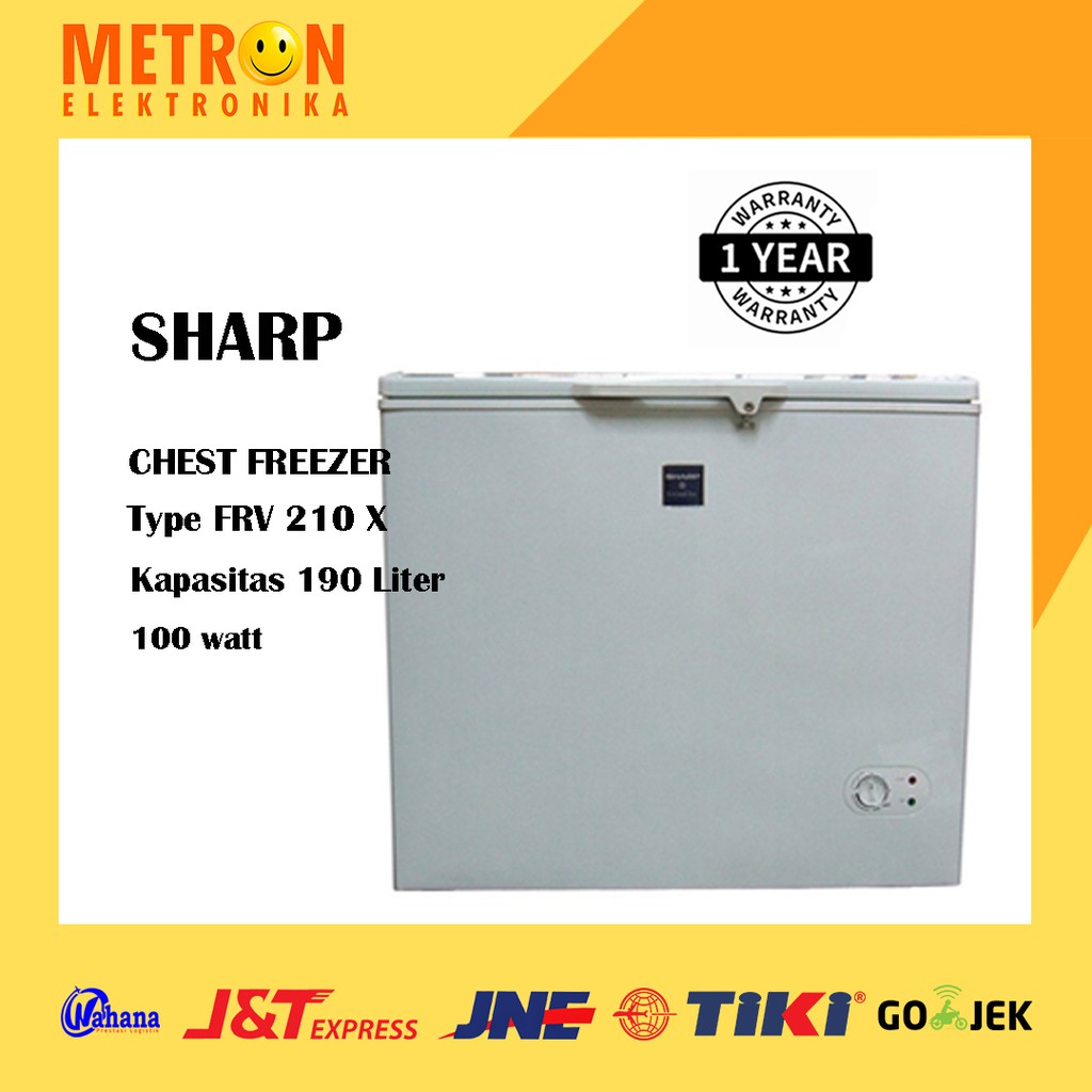 Jual SHARP FRV 210X / CHEST FREEZER BOX 190 LITER / BOX PEMBEKU ...