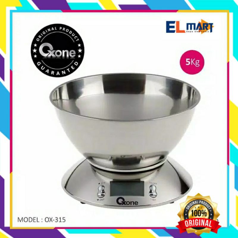 Jual Timbangan Dapur Stainless + Petunjuk Suhu OXONE OX 315 - OX315 ...