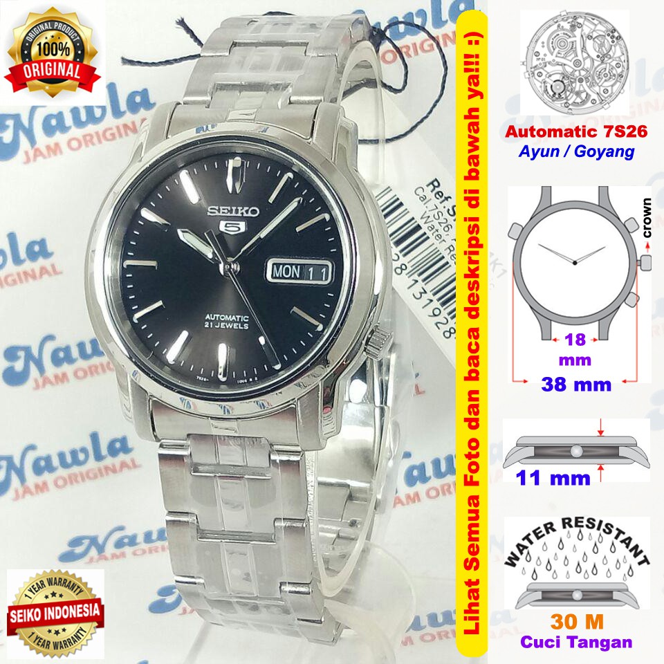 Jual Seiko 5 SNKK71K1 Automatic Black Dial - Jam Tangan Pria SNKK71 ...