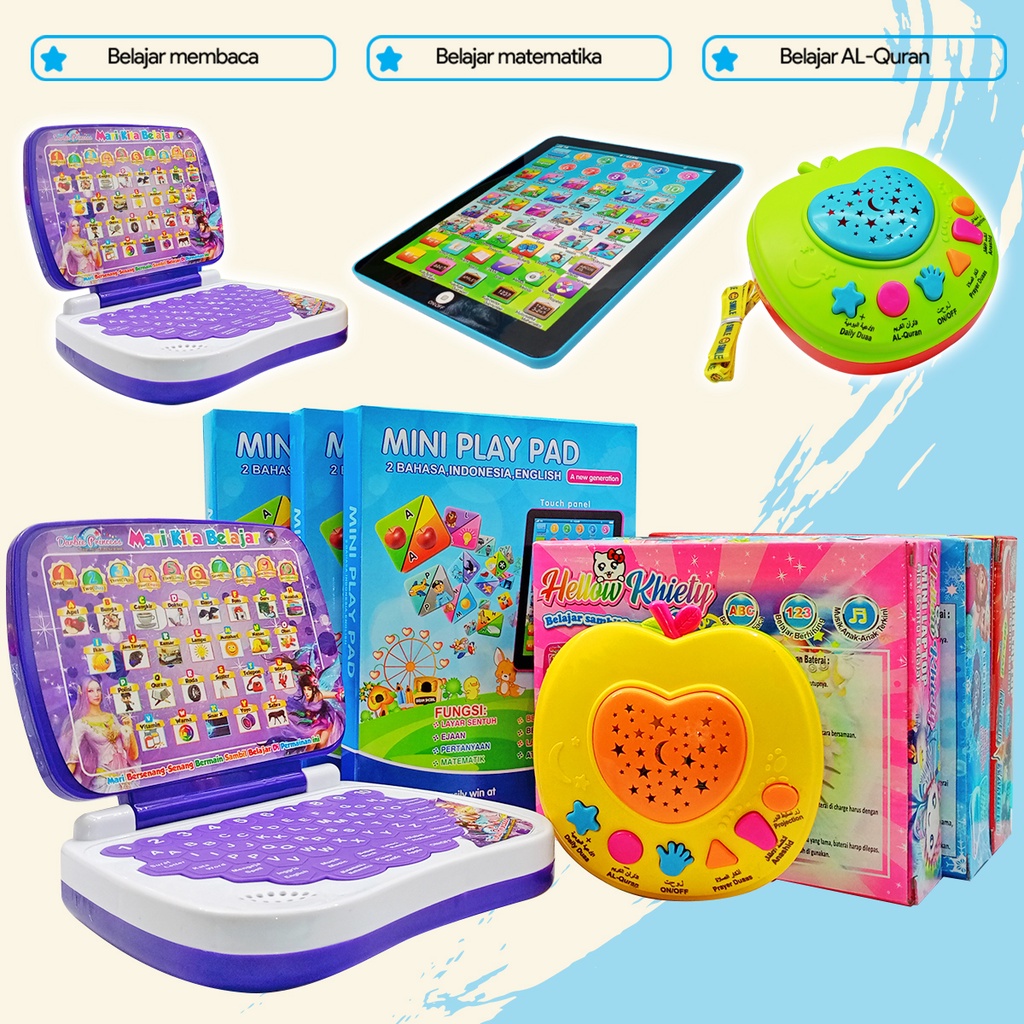 Jual MAINAN EDUKASI ANAK LAPTOP / IPAD / APEL BELAJAR MEMBACA / EJAAN ...