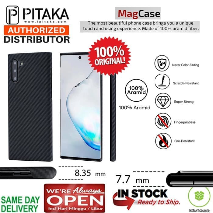 Jual Samsung Note 10 Plus Case Pitaka MagCase (Real Carbon - Ultra Thin) | Shopee Indonesia