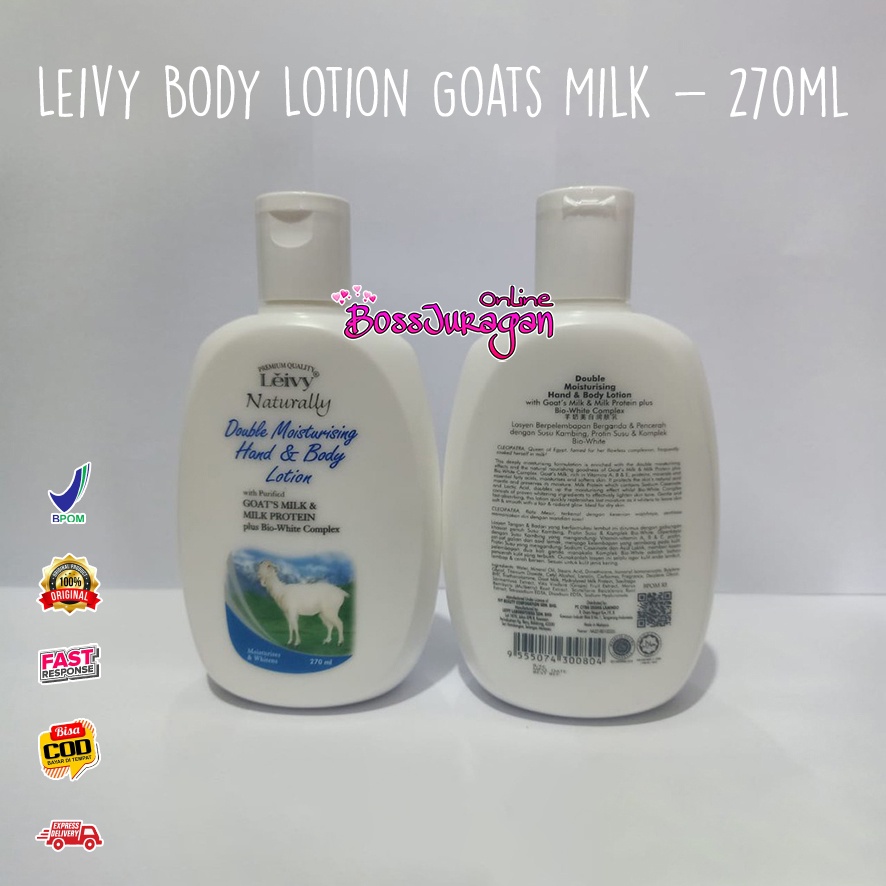 Jual Boss Leivy Body Lotion Goats Milk 270ml Shopee Indonesia
