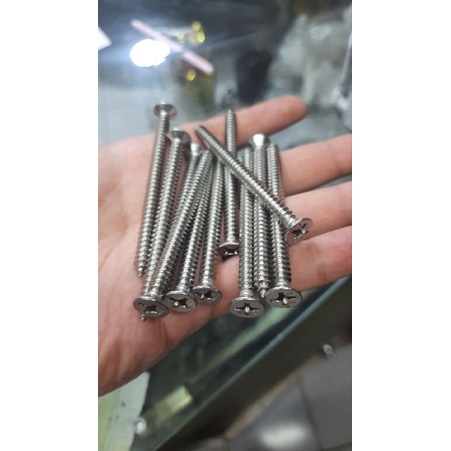 Jual Taping FH ss 14x2 tapping screw sus 304 skrup m6 x 50 skrup 14 x 2 ...