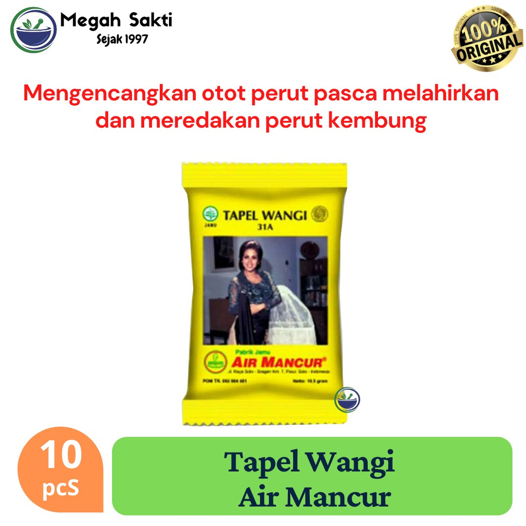 Jual Tapel Wangi Padat Air Mancur Renteng 10 bungkus untuk Perut ...