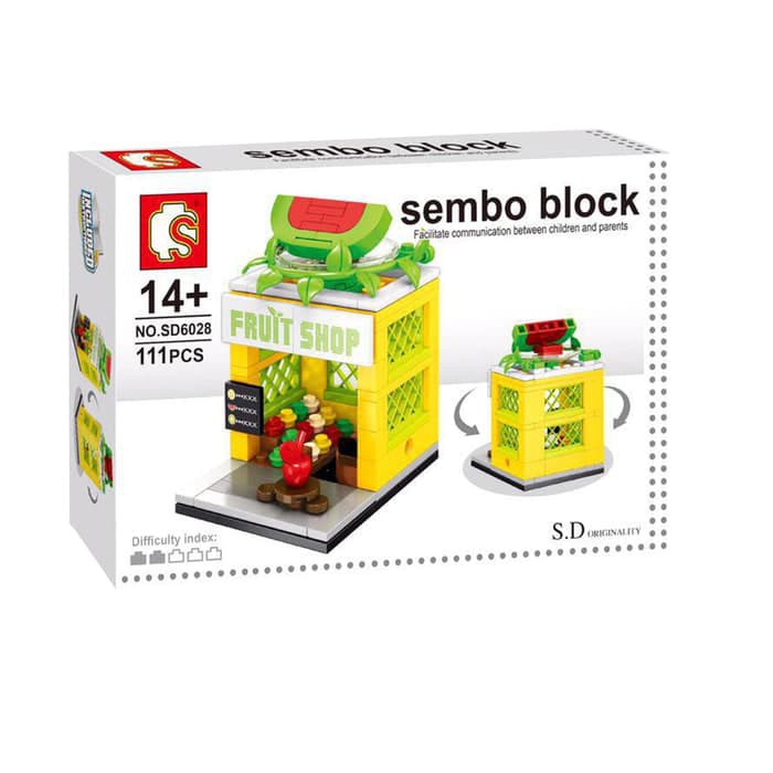 Jual Sembo Block Brick Fruit shop 111pcs | Shopee Indonesia