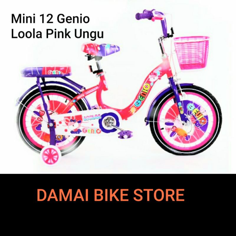 Jual SEPEDA ANAK CEWEK MINI 12 GENIO LOOLA | Shopee Indonesia