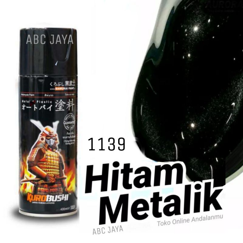 Jual Cat Pilok Samurai 1139 Black Metallic 400ml Hitam Metalik Met ...