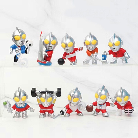Jual Ultraman Sport Figure Set isi 10 Mainan Pajangan Miniatur Hiasan ...