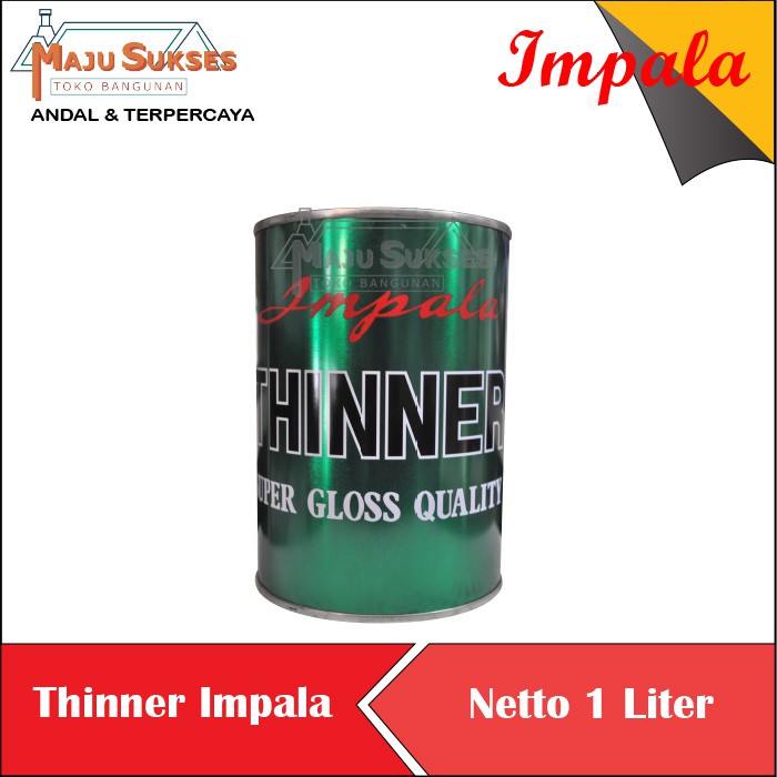 Jual THINNER IMPALA THINER PENGENCER CAT MINYAK BESI KAYU TINER IMPALA SUPER GLOSS 1 LITER ...