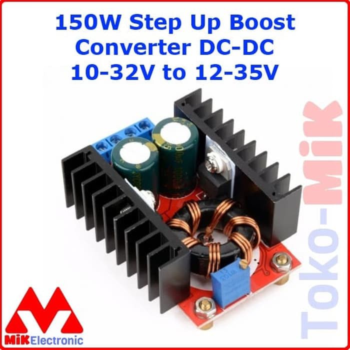 Jual ADJUSTABLE 150W STEP UP BOOST CONVERTER DC-DC 10-32V TO 12-35V ...
