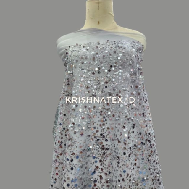 Jual Kain Bahan Brokat Tulle Tille Tile Tule Full Payet Promo Tulle ...