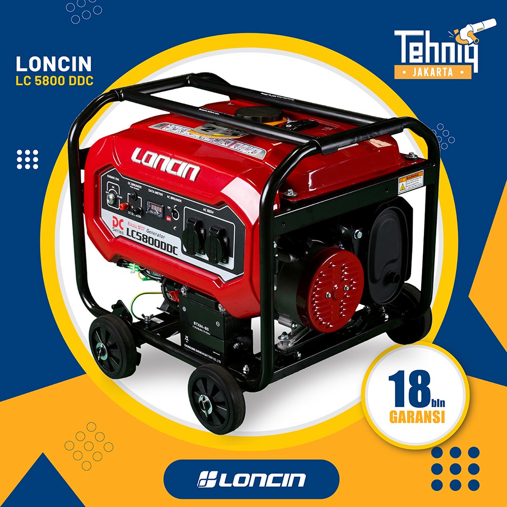 Jual Generator Genset Listrik Bensin LONCIN LC 5800DDC Digital Series ...