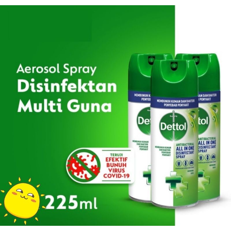 Jual desinfektan desinfectan spray semprot morning dew antivirus 225 mL ...