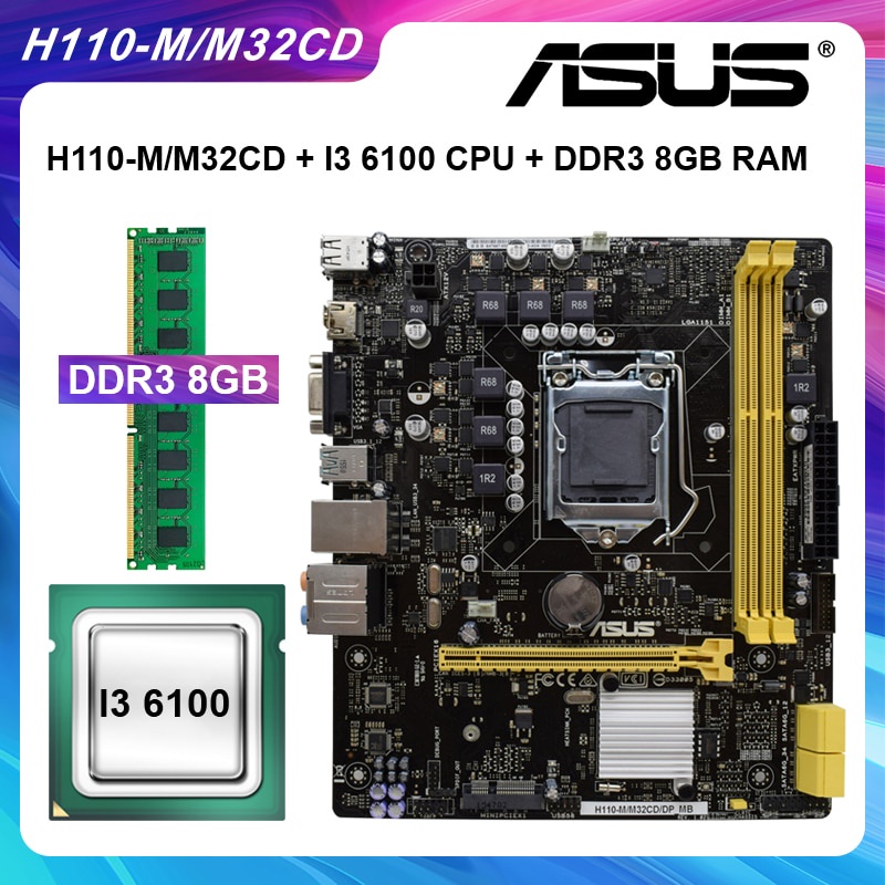 Jual PREORDER ASUS H110-M/M32CD Motherboard 1151 Motherboard Set With ...