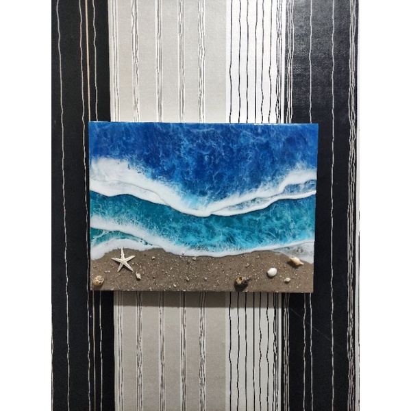 Jual Ocean Beach Resin Art Resin ID / Hiasan Dinding Resin | Shopee ...
