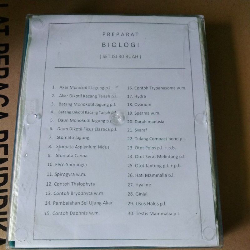 Jual Alat peraga laboratorium (termurah)preparat biologi 1set isi ...