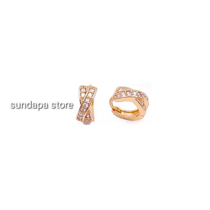 Jual anting xuping original mata silang/warna kuning kemerahan | Shopee Indonesia