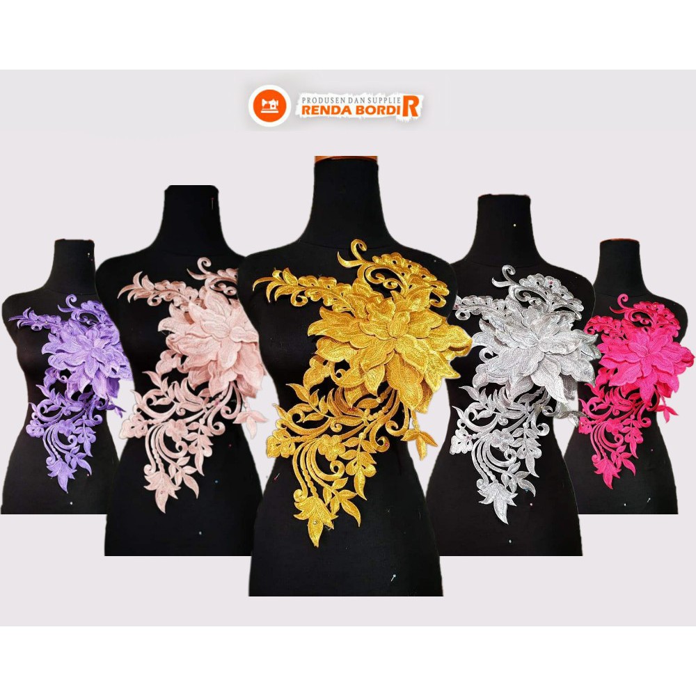 Jual Renda Bordir Bunga Dada Motif Bulan | Shopee Indonesia