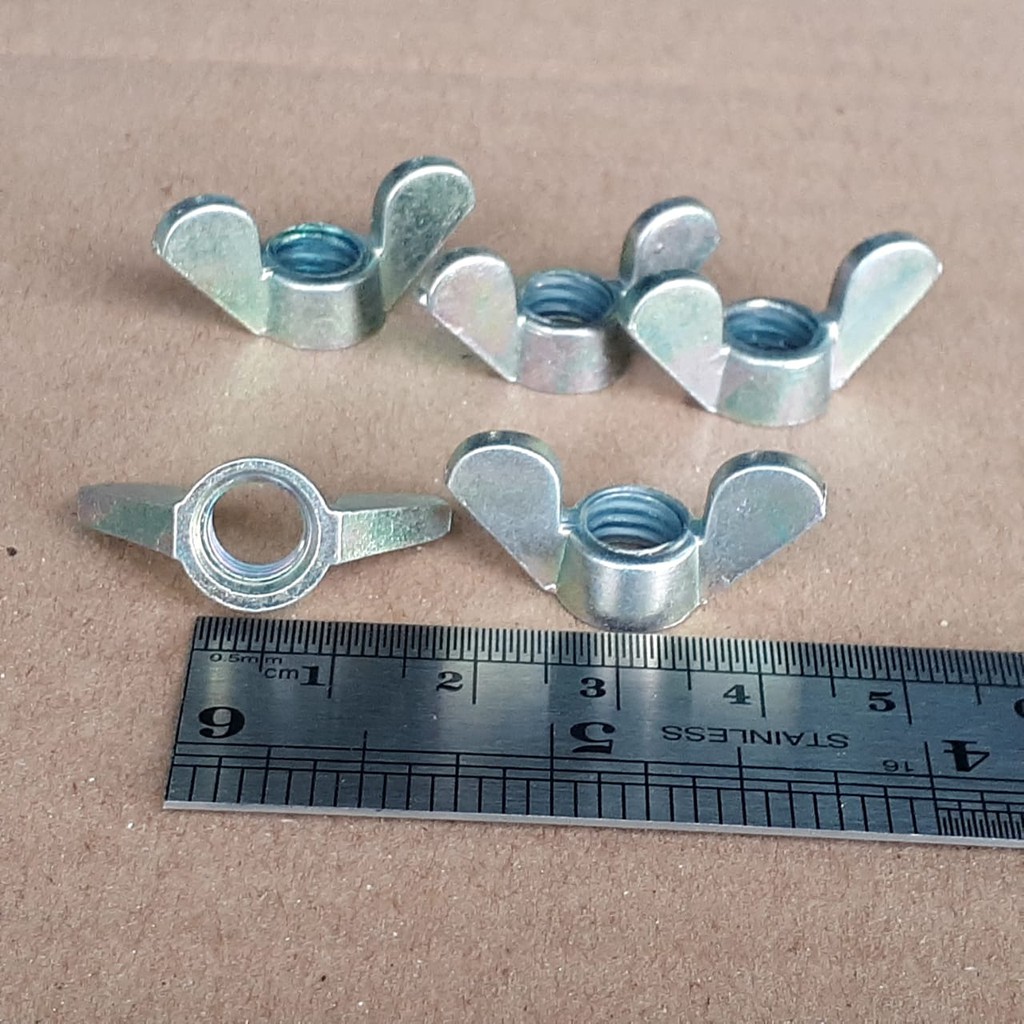 Jual MUR KUPING M8 PUTIH WING NUT KUPU KUPU GALVANIS DRAT 13 12 ...