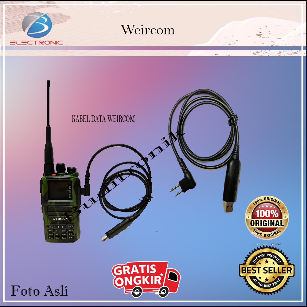 Jual Kabel Data Ht Weircom + Softwear PROGRAM USB HT WEIRCOM WR 88 PLUS ...