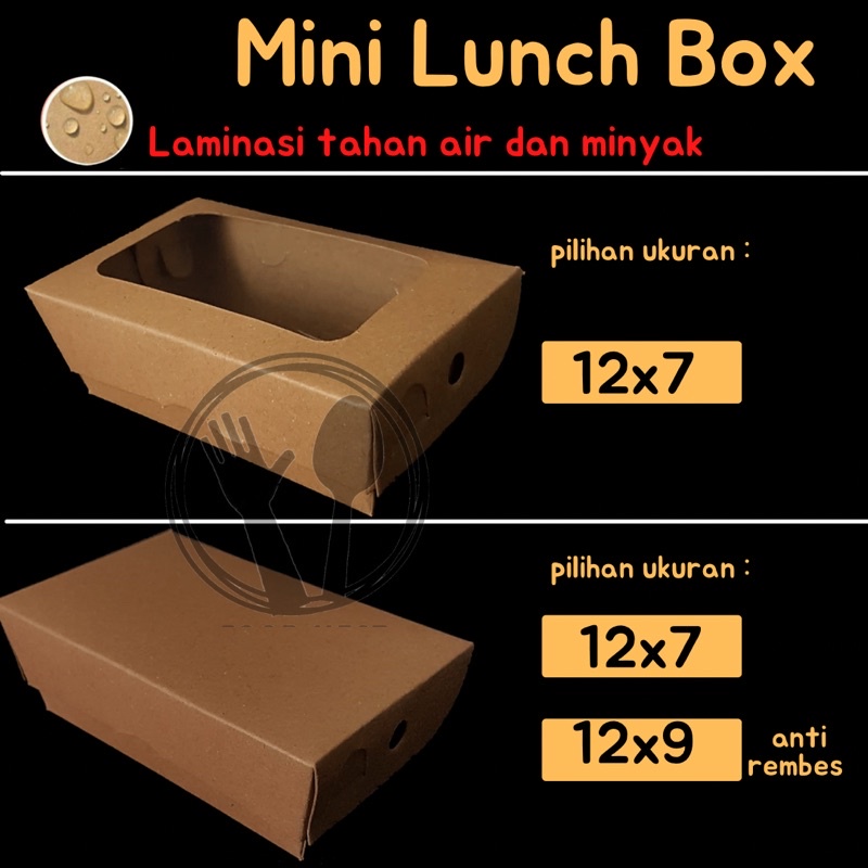 Jual LUNCH BOX SIZE S 290gsm KOTAK MAKAN KERTAS PAPER BOX KRAFT DUS ...