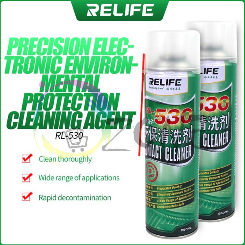 Jual CONTACT CLEANER RELIFE RL-530 550ML CAIRAN PEMBERSIH KACA LCD DAN ...