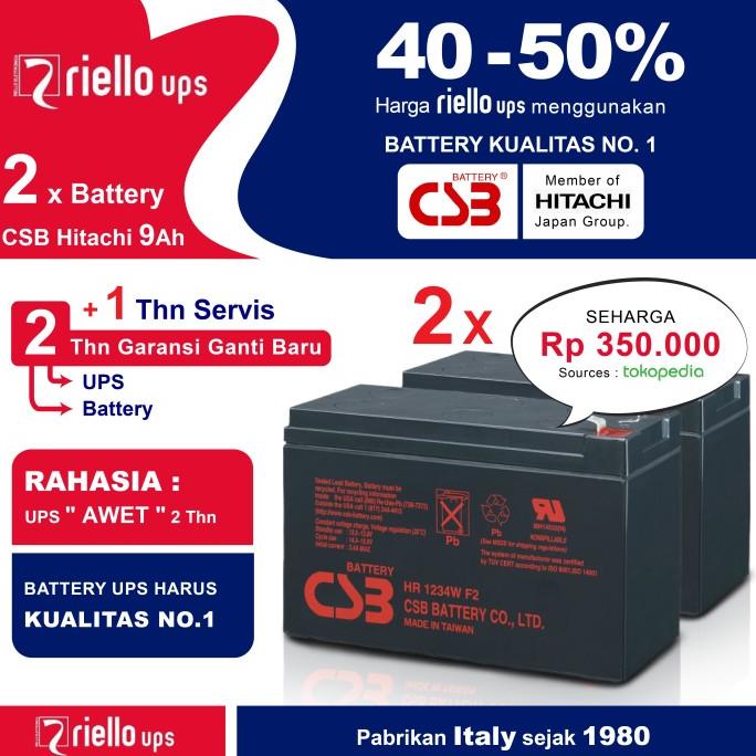 Jual TERBAIK!!! UPS Riello 2000 VA / 1200 Watt, 2 Tahun Garansi ( Unit ...