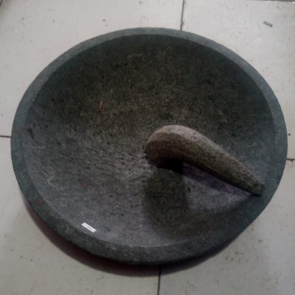 Jual Cobek & Ulekan Batu Asli - Ukuran Diameter 40 cm | Shopee Indonesia