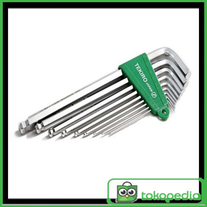 Jual Kunci L Ballpoint Panjang Set 9 Pcs Tekiro Hex Key Long Hk-Bp1204 ...