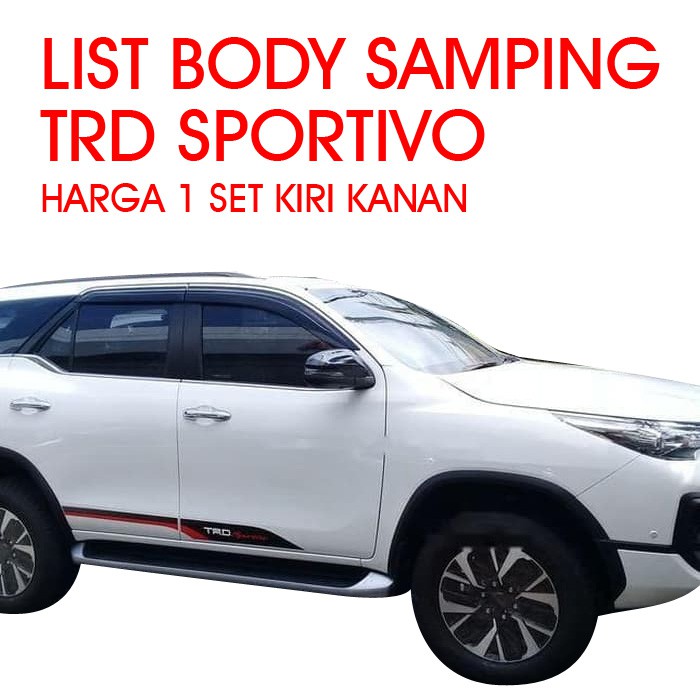 Jual Stiker TRD Sportivo Toyota Fortuner Avanza Sticker Mobil | Shopee ...