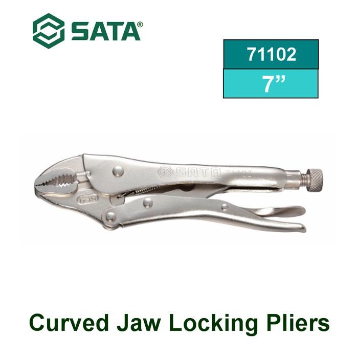 Jual SATA - TANG BUAYA 71102 CURVED JAW LOCKING PLIERS 7" | Shopee ...