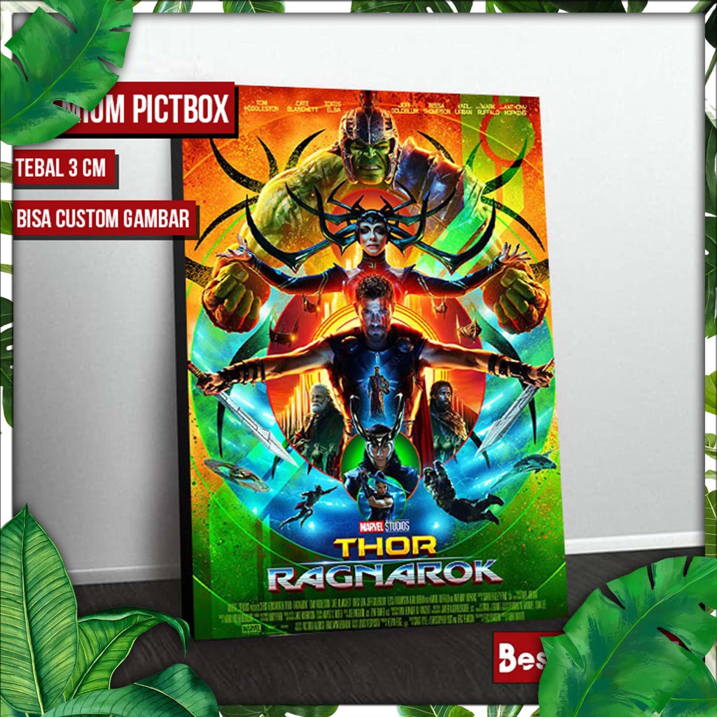 Jual THOR RAGNAROK Poster Dinding FILM Frame Kayu Tebal PICTBOX002 ...