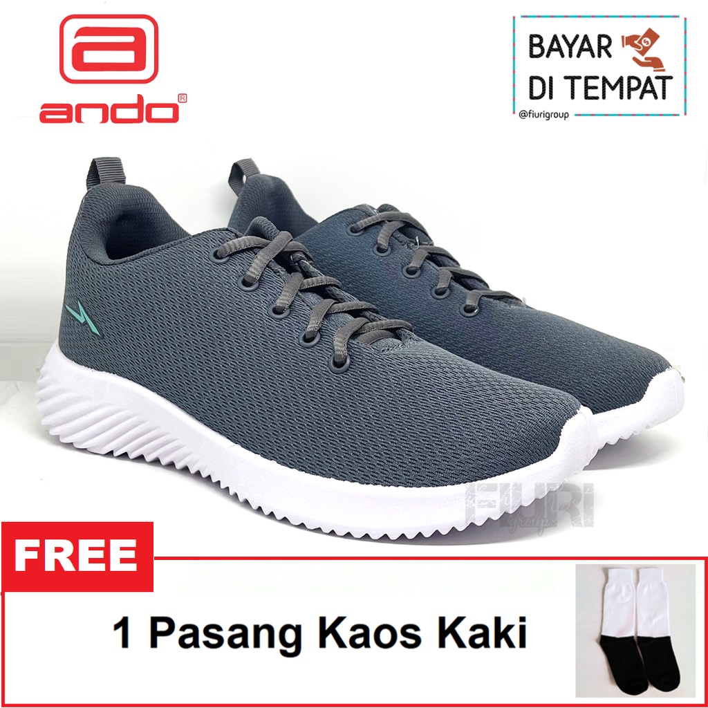 Jual FIURI - ANDO Original - EVALD 39-43 ABU-ABU - Sepatu Kets Pria ...