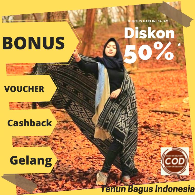 Jual Kain Batik Tenun Ikat Blanket Etnik Troso Jepara Motif Asmat ...