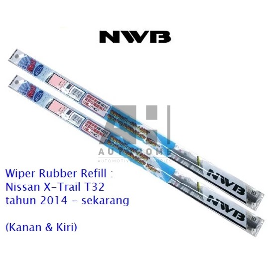 Jual Refill Karet Wiper Nissan X-Trail XTrail T32 - NWB Japan MB43GN ...