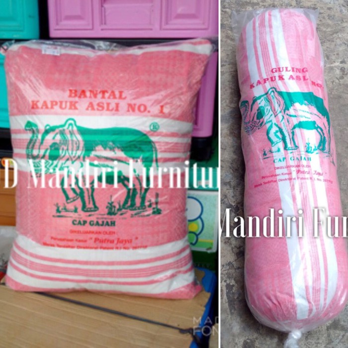 Jual Bantal Guling Set kapuk Asli Cap Gajah Padat Tebal | Shopee Indonesia