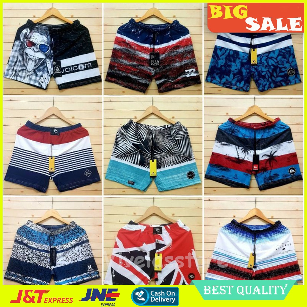 Jual (DISKON) Celana Pendek Pria Kolor Boxer Bokser Surfing Distro Premium Renang Pantai Santai ...