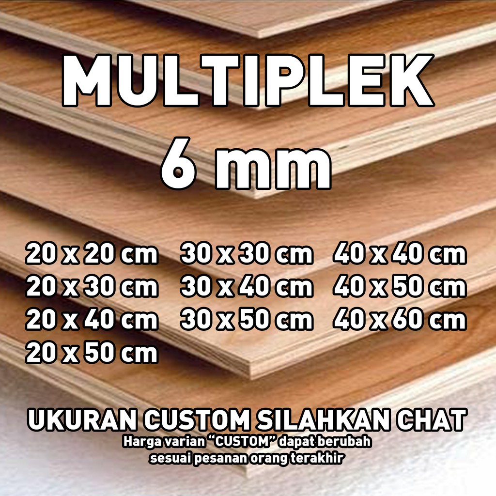 Jual MULTIPLEK / TRIPLEK 6 MM berbagai ukuran CUSTOM. MINIMAL BELI 3 ...