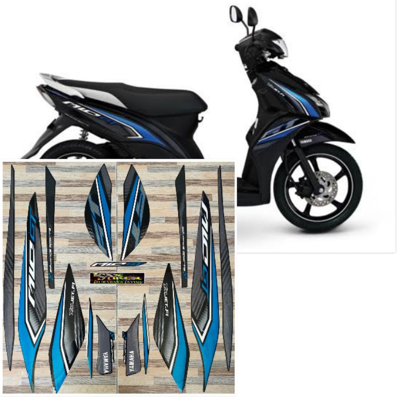 Jual striping original Yamaha Mio GT hitam biru tahun 2013 2014 ...