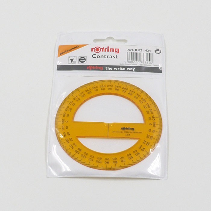 Jual Penggaris Busur / Protractor Geometric Rotring 360 derajat 10Cm ...