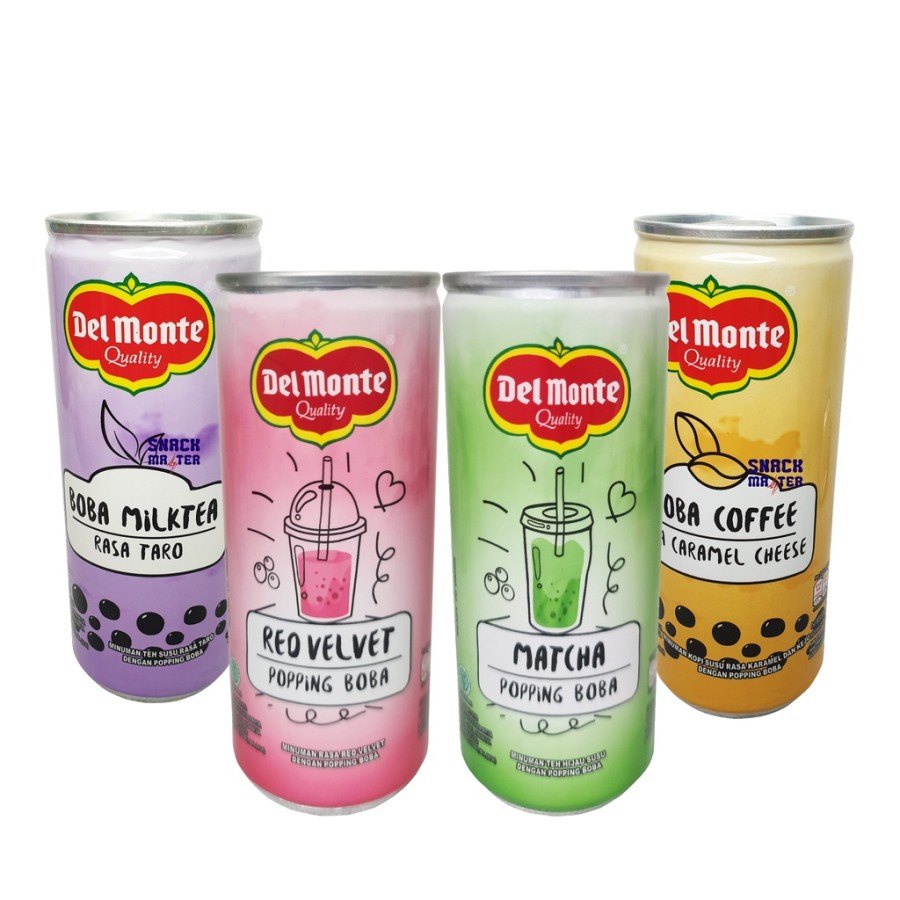 Jual Delmonte Caffe Mocha Vanilla Choco Latte Matcha Boba 240ml ...