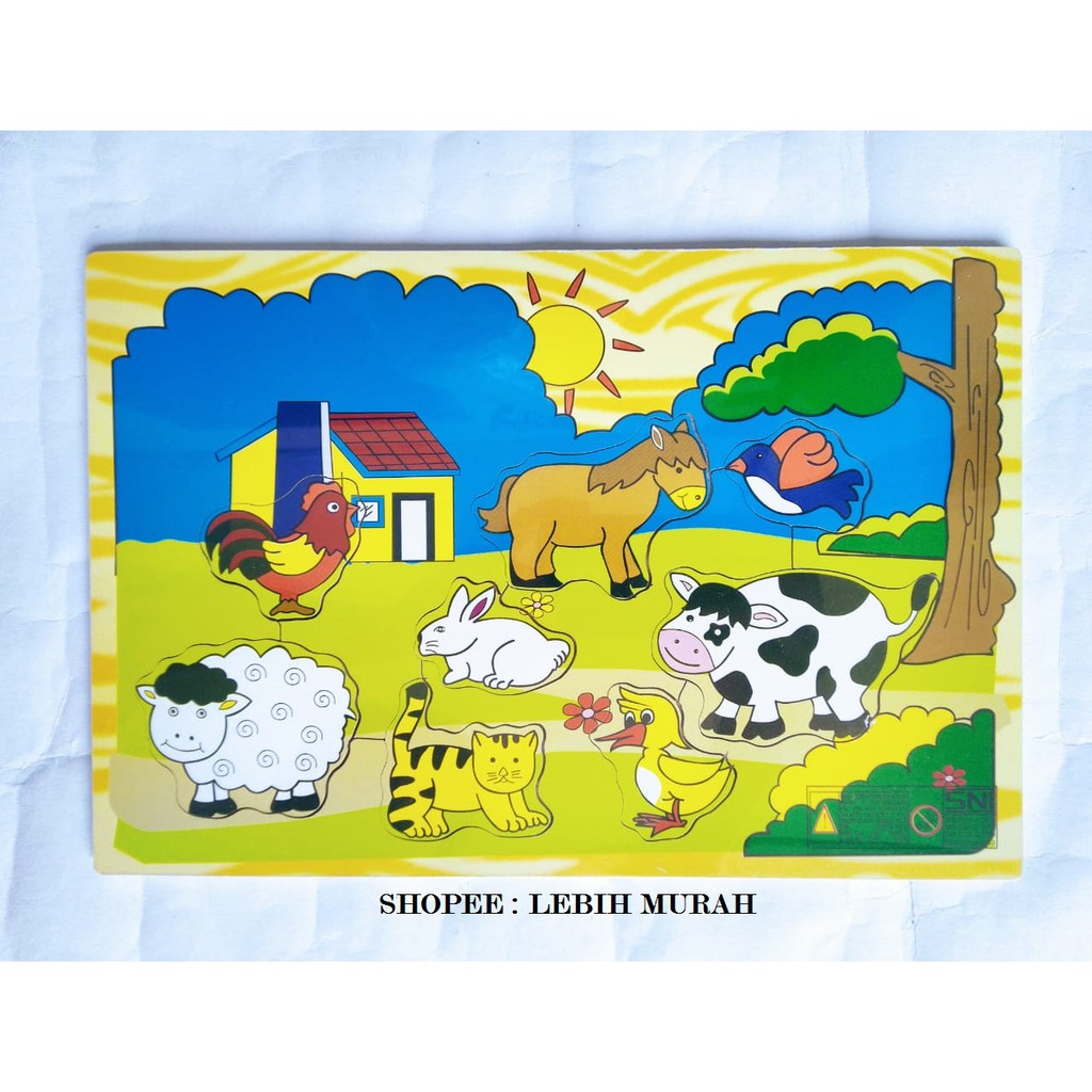 Jual Mainan Edukasi Anak Puzzle Kayu SNI Gambar Hewan Laut Binatang ...