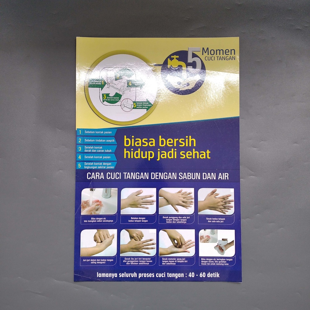 Jual Poster 5 Momen Cuci Tangan (Nakes) - Poster Edukasi - Poster ...
