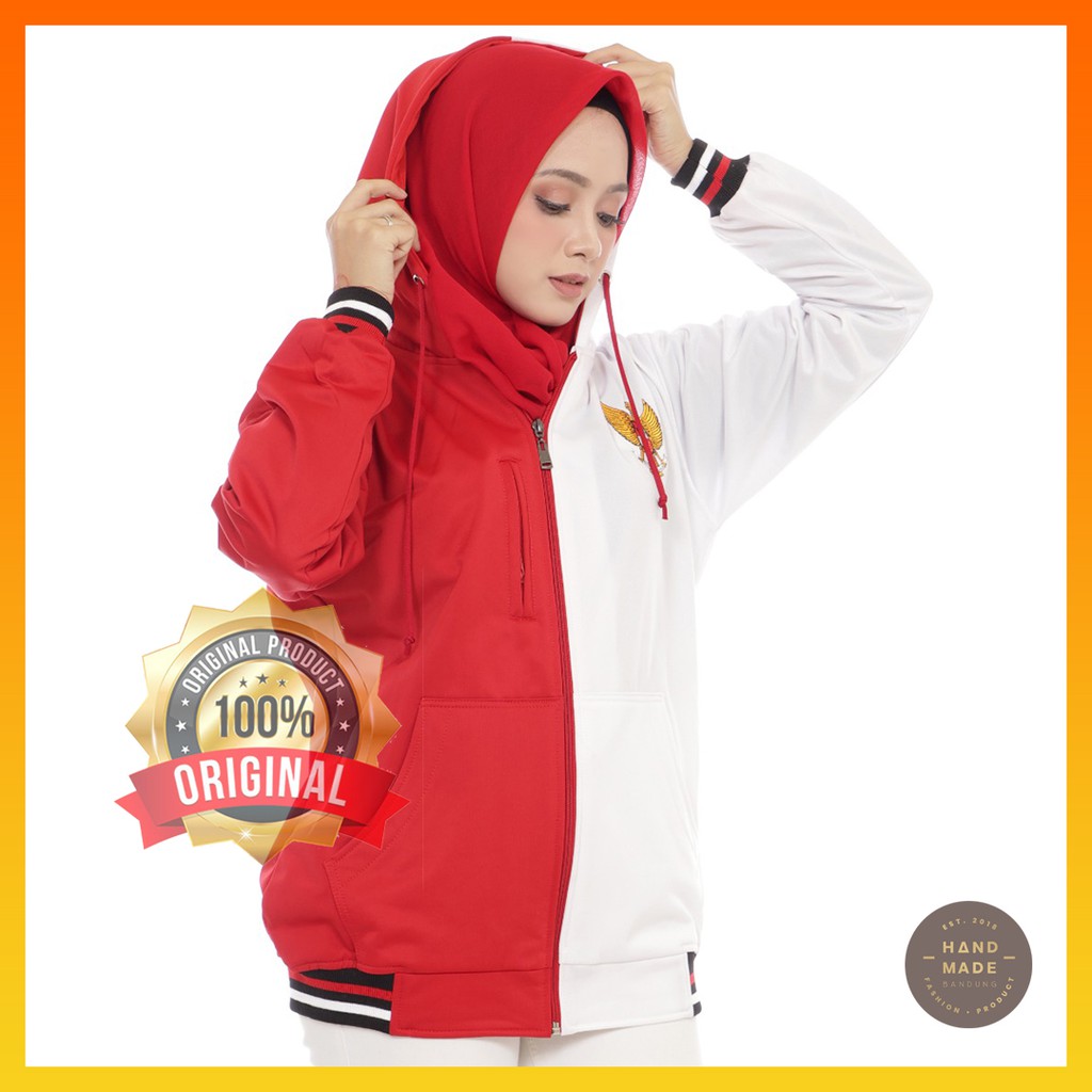 Jual JAKET HOODIE PRIA JAKET MERAH PUTIH INDONESIA JAKET UNISEX JAKET ...